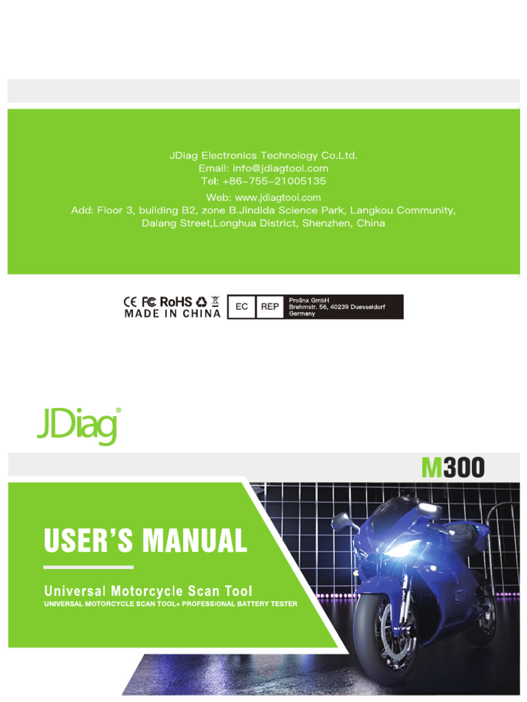 JDiag M300 User's Manual | PDF
