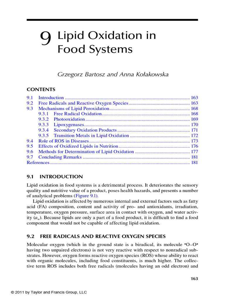 Understanding Lipid Oxidation in Foods | PDF | Reactive Oxygen Species ...