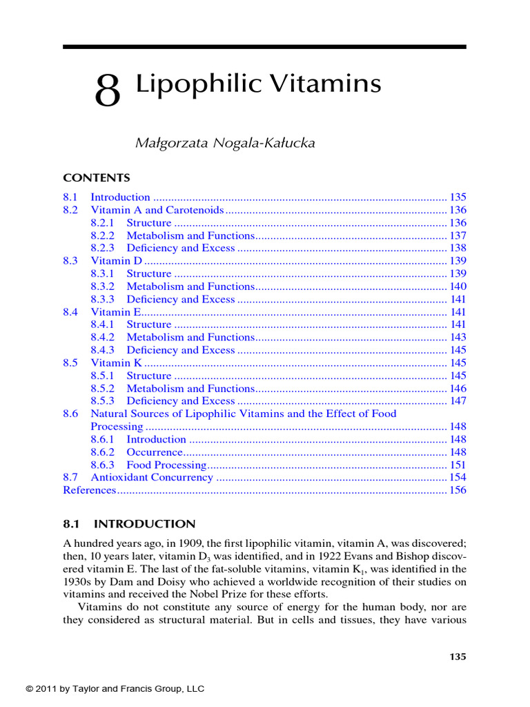 08 Lipophilic Vitamins | PDF | Vitamin A | Vitamin D
