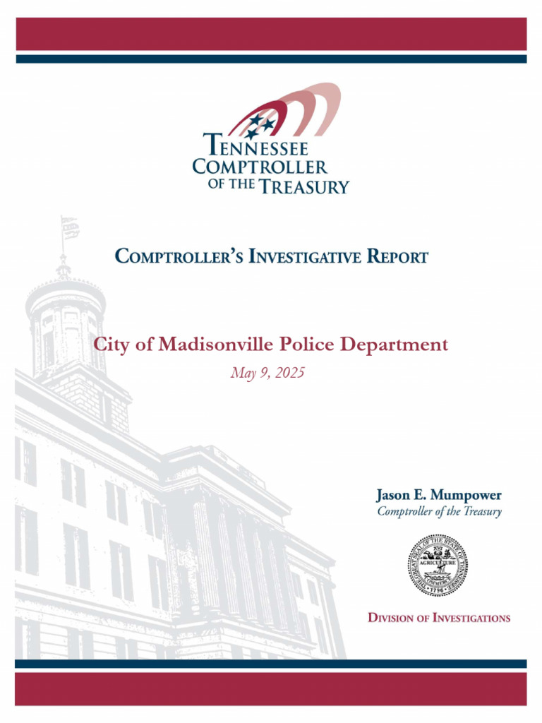 City of Madisonville Police Department Report | PDF | Internal Control ...