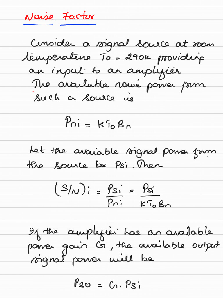 Noise Factor and Friis's Formula | PDF
