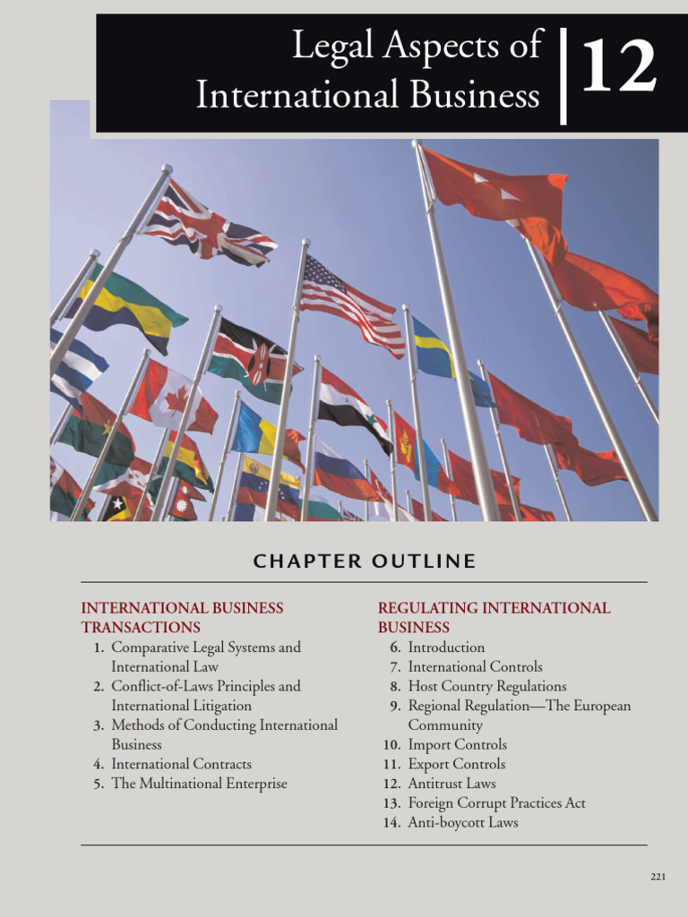 Legal Aspects of Intl Business | PDF | Civil Law (Legal System) | Joint ...