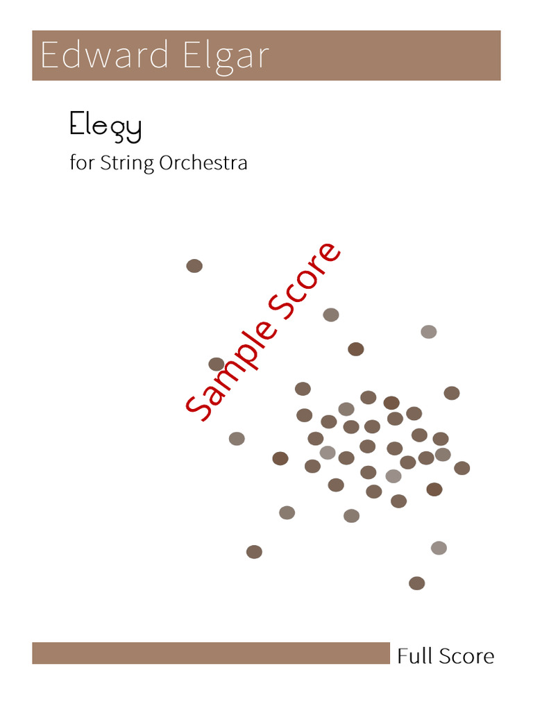 Elgar Elegy String Orchestra Full Score Sample | PDF