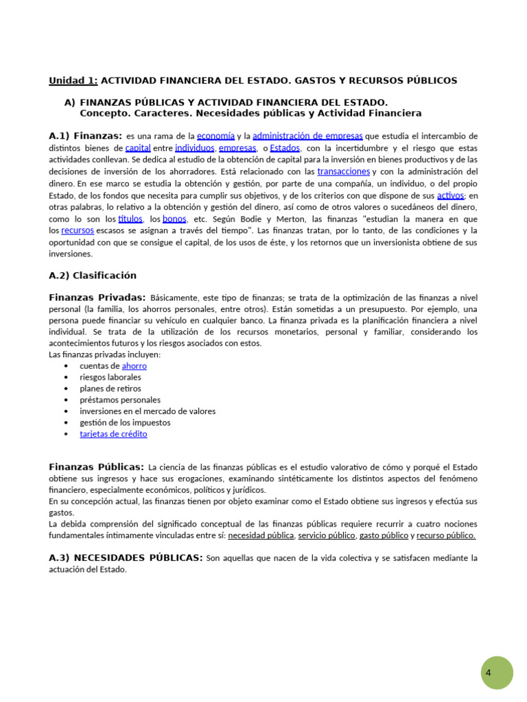 1-Finanzas Púb. y Actividad Fin. Del Estado | PDF | Economias
