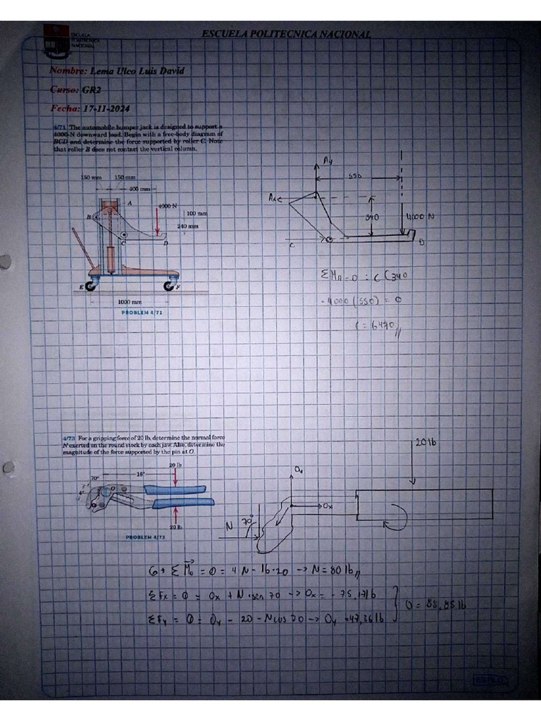Deber 6 Lema Luis Estatica Compressed | PDF