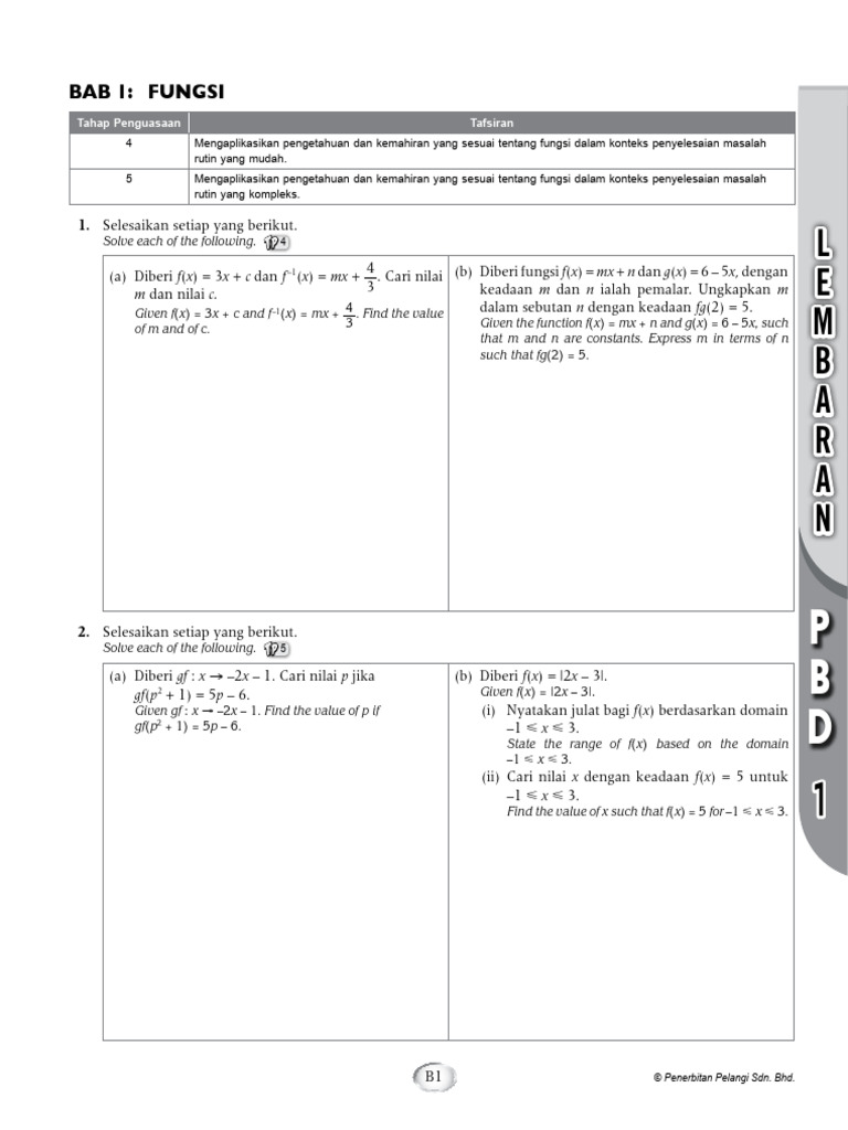 Addmath Latihan Setiap Bab Form 4 + Bab 1 Form 5 | PDF