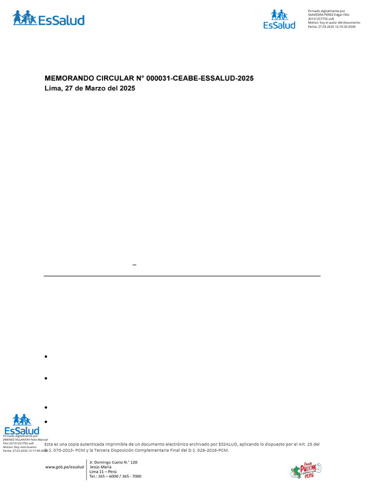 MEMORANDO CIRCULAR-000031-2025-CEABE | PDF