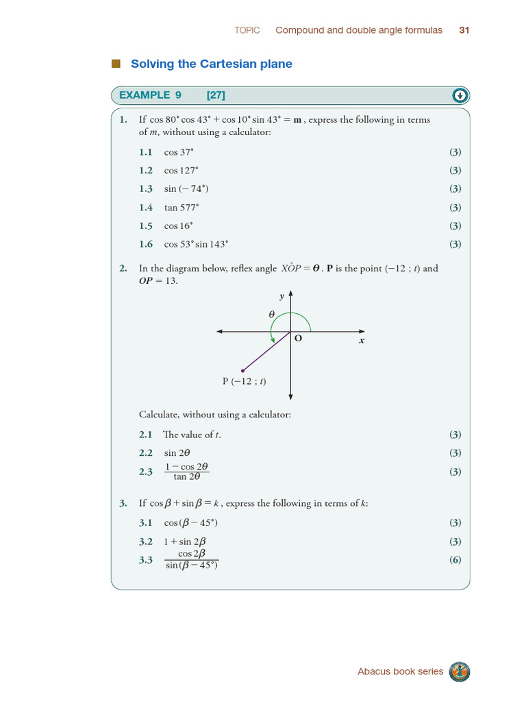 Trigonometric Functions in Cartesian Plane | PDF | Trigonometric ...
