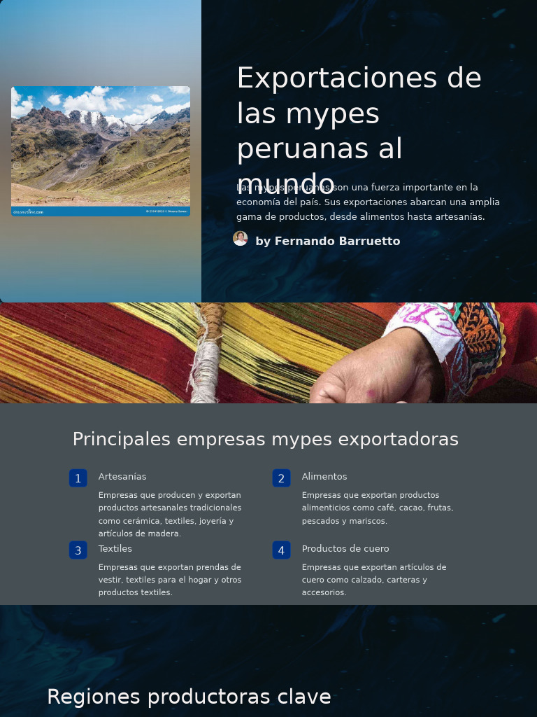 Exportaciones de Las Mypes Peruanas Al Mundo | PDF | Perú | Pequeñas y ...