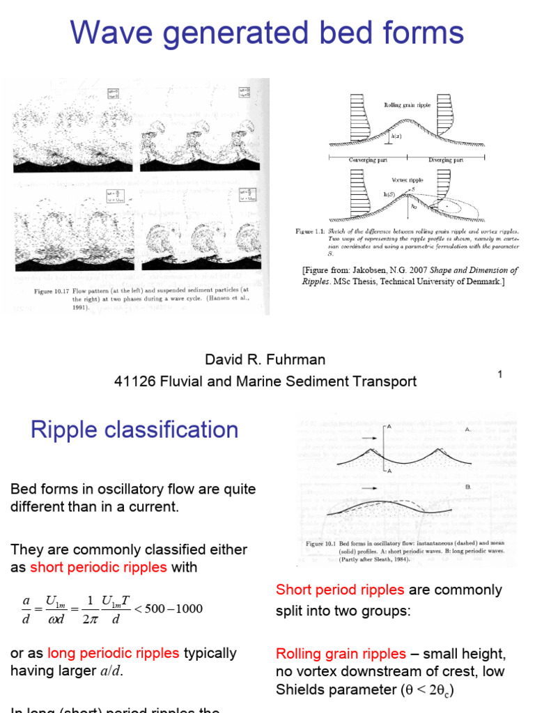 LectureNote 09 WaveGeneratedBedForms | PDF | Hydrology | Environmental ...