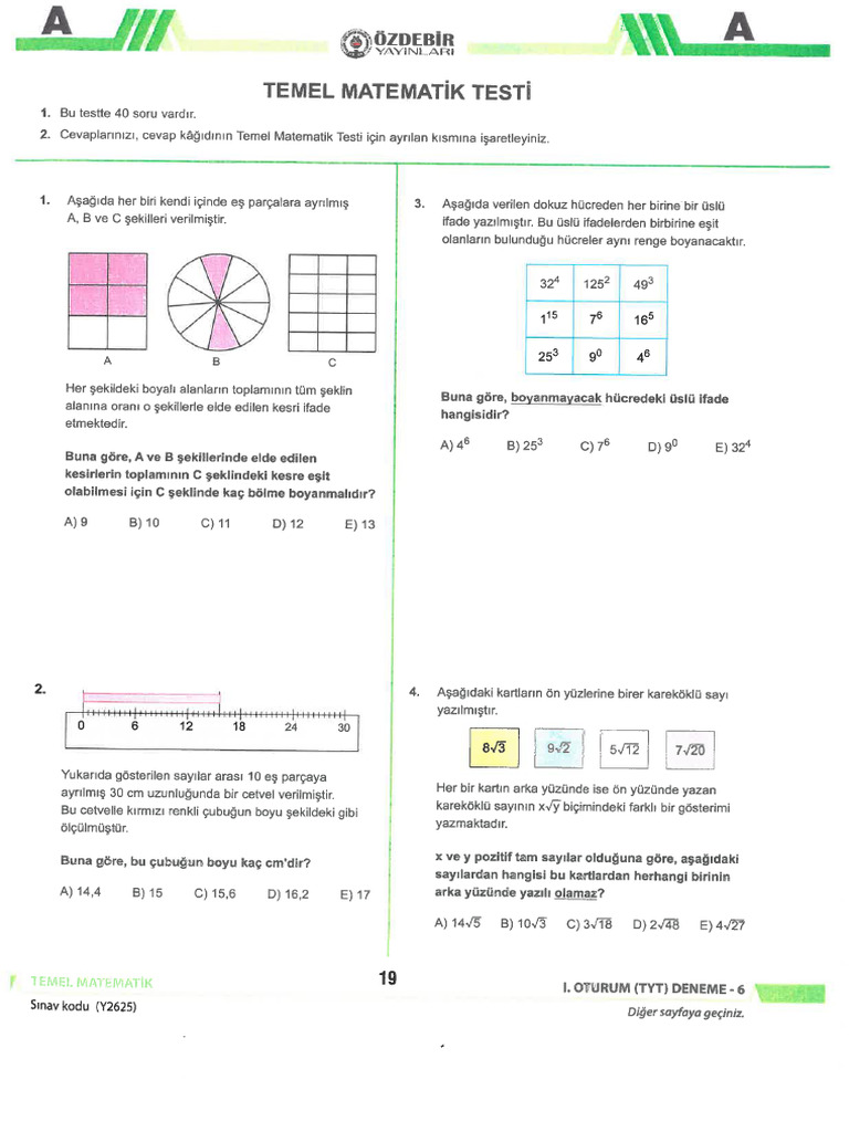 Özdebi̇r-Tyt Mat | PDF