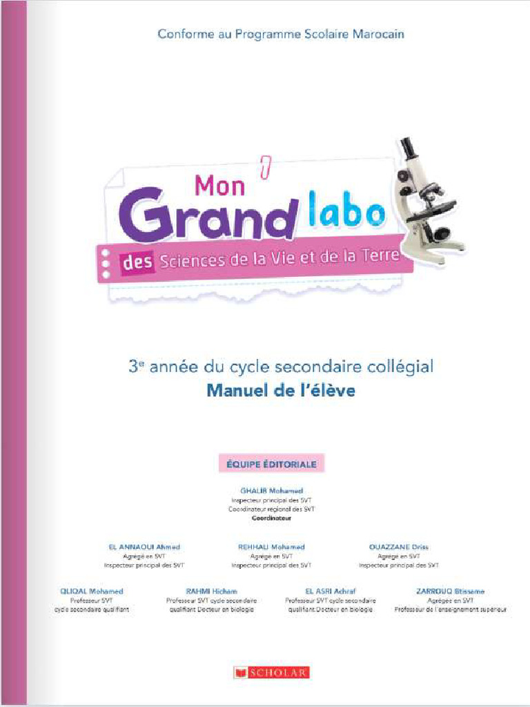 Mon Grand Labo Des SVT 3APIC (Manuel de L'élève) | PDF