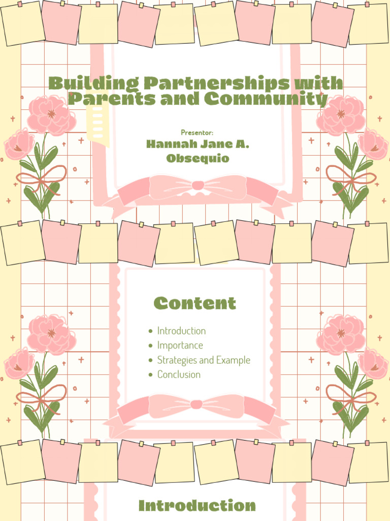 Building Partnerships With Parents and Community | PDF | Community ...