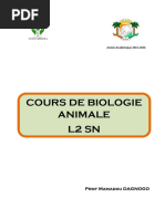 COURS L1 Metazoaire | PDF | Anatomie | Biologie