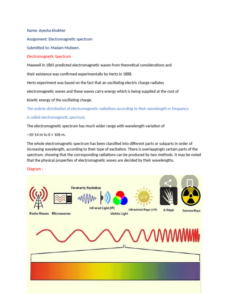 Understanding the Electromagnetic Spectrum | PDF