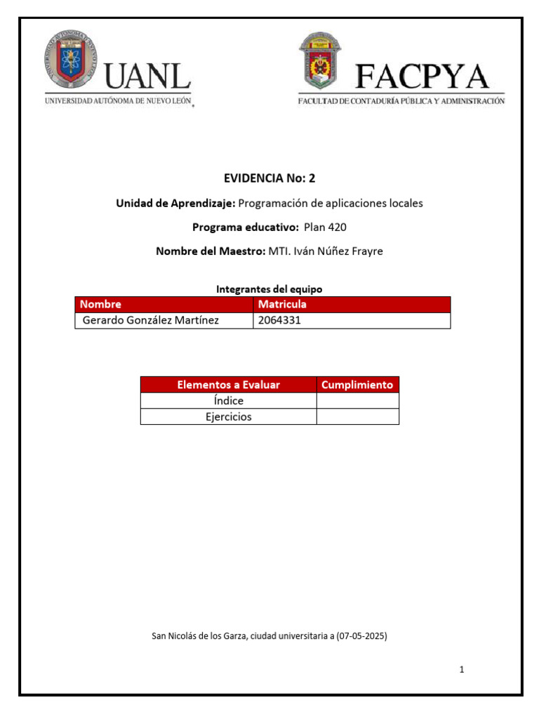 Evidencia2 PAL | PDF