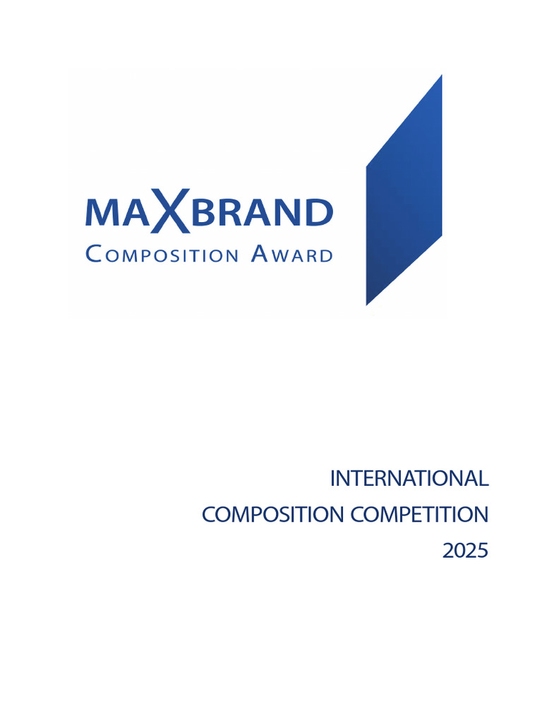 MAX BRAND Composition Competition 2025 | PDF | Musical Compositions ...
