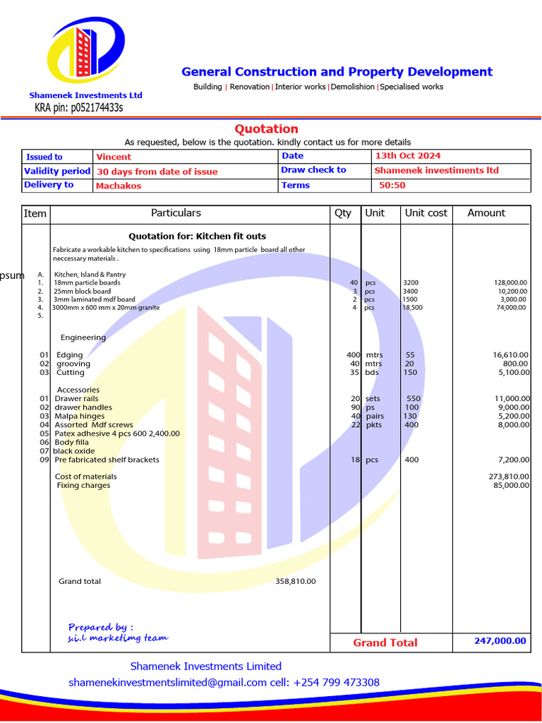 Powermax Paint quotation fina final | PDF | Secondary Sector Of The ...