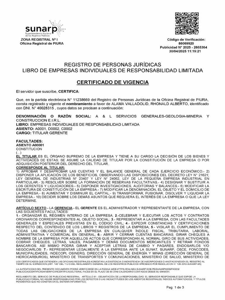 Vigencia de Poder | PDF