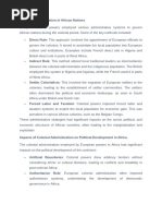 Colonial Administration Systems in Africa | PDF | Colonialism | British ...