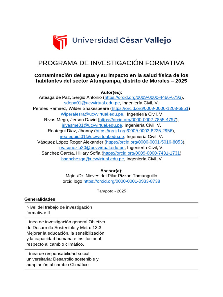 Esquema_INTRODUCCION | PDF | Agua | Contaminación