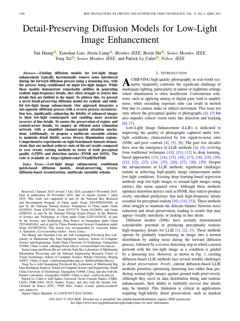 Detail-Preserving Diffusion Models For Low-Light Image Enhancement ...