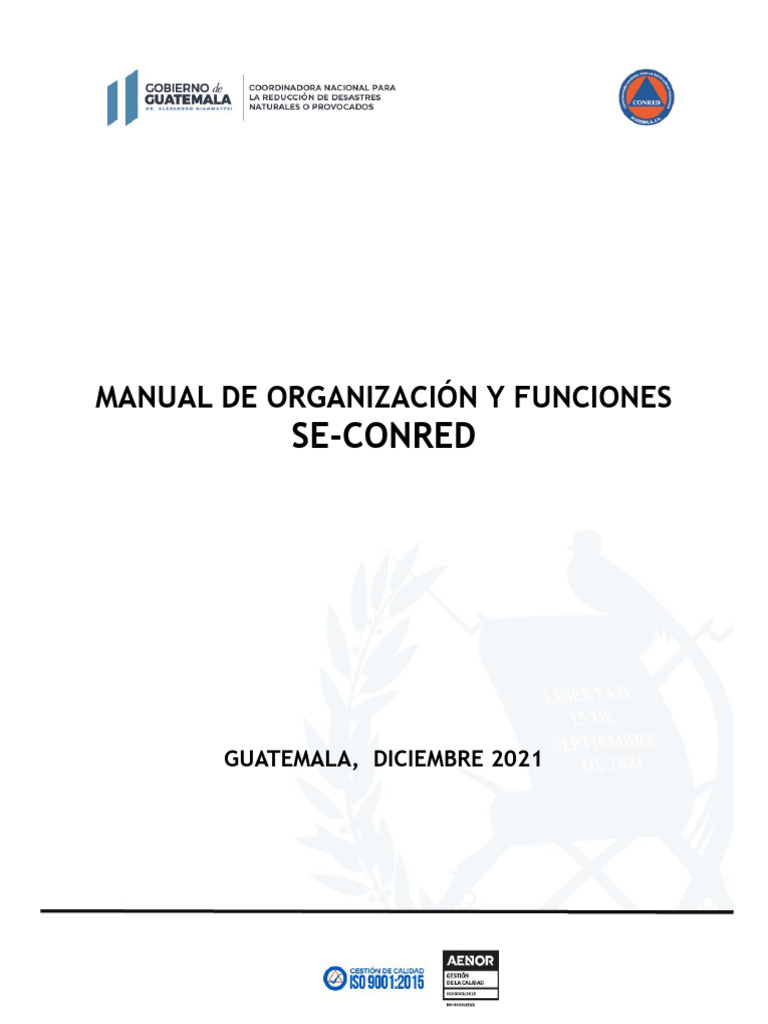 Manual de Organizacion y Funciones Version | PDF | Ministerio (Departamento de Gobierno)