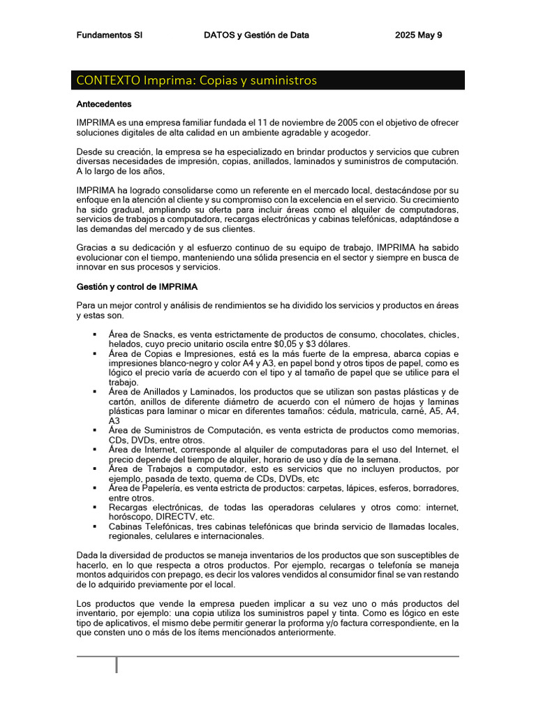 CONTEXTO - Imprima para Fundamentos SI - 2025-05-09 | PDF | Mercado ...
