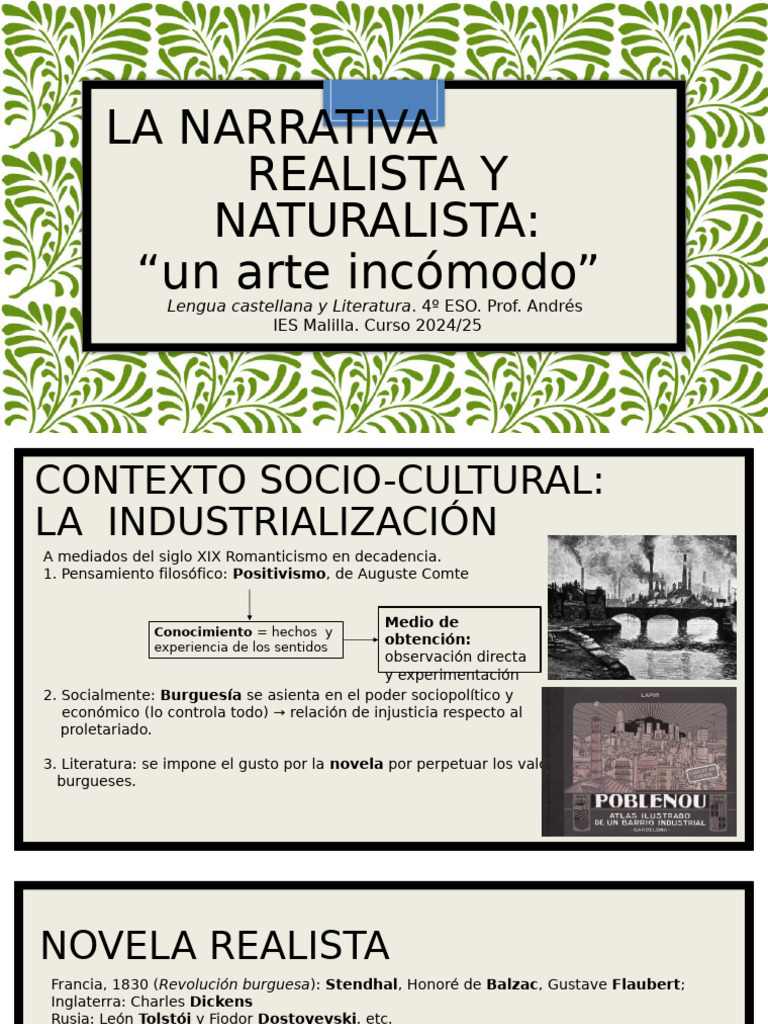 Realismo y Naturalismo (1) 2 | PDF | Realismo literario