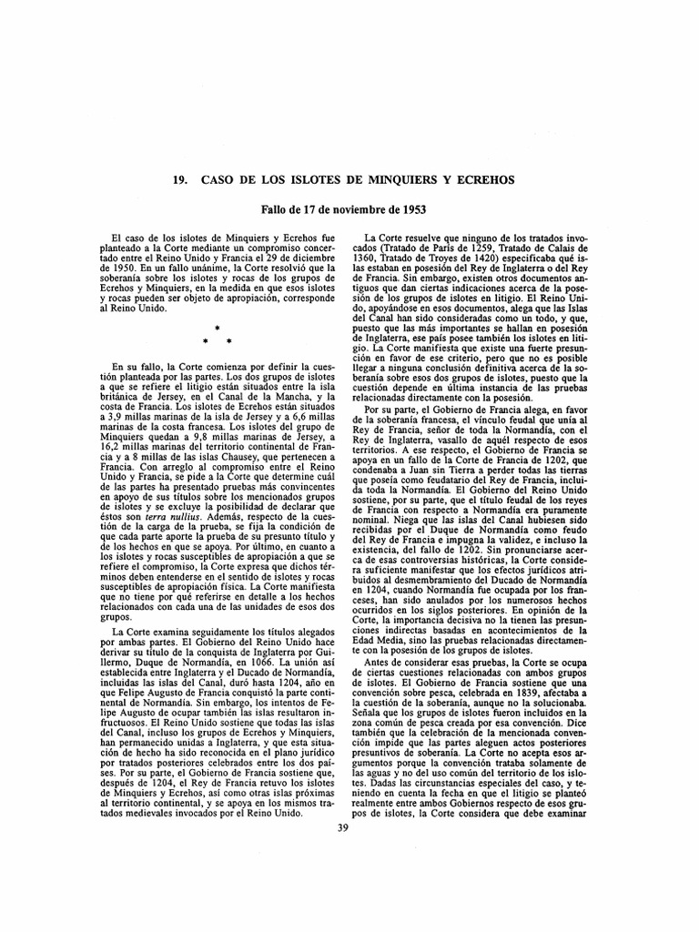 Soberanía sobre Minquiers y Ecrehos | PDF | Francia | Normandía