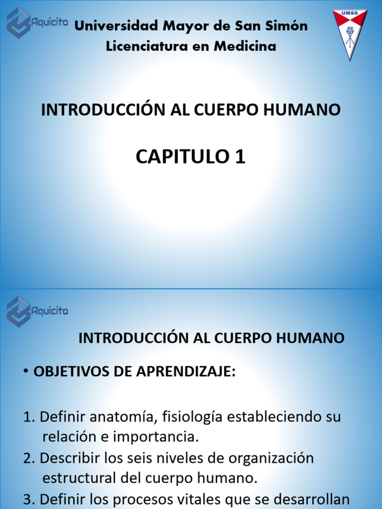 MORFO Cap 1 Introduccion Al Cuerpo Humano | PDF | Anatomía | Sistema digestivo humano