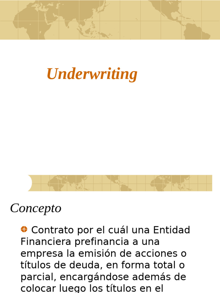 Underwriting | PDF | Mercado (economía) | Compartir (Finanzas)