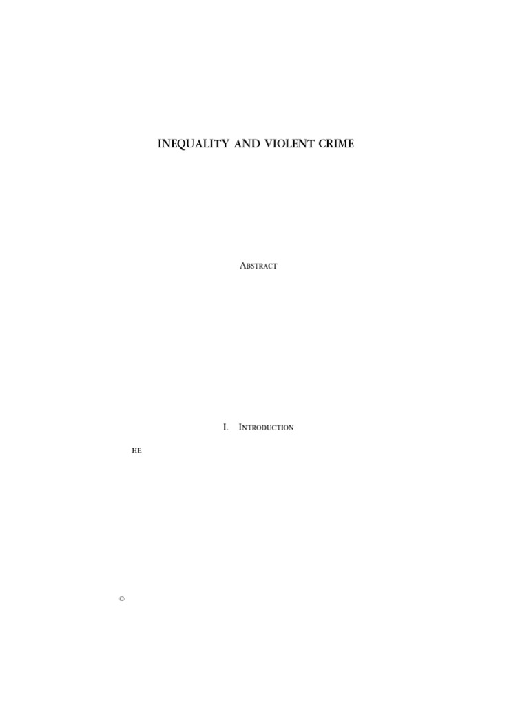 Income Inequality and Violent Crime Analysis | PDF | Gini Coefficient ...