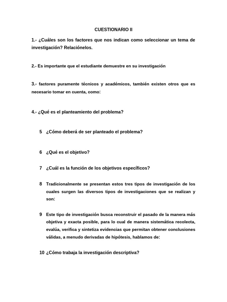 Cuestionario Ii - 2024 | PDF