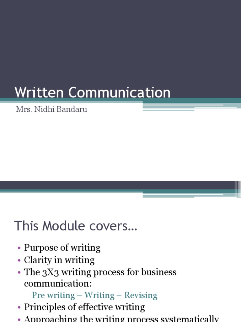 3 Written Communication | PDF | Audience | Semiotics
