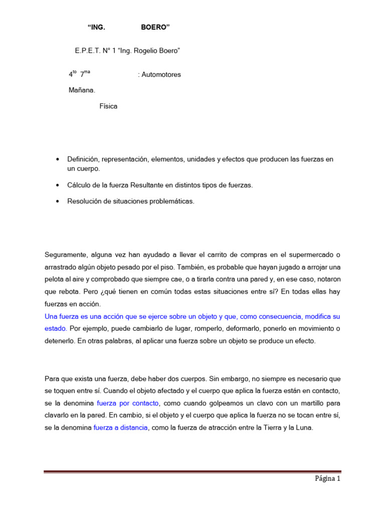 Guía Pedagógica de Estática 2024 Boero | PDF | Fuerza | Vector Euclidiano