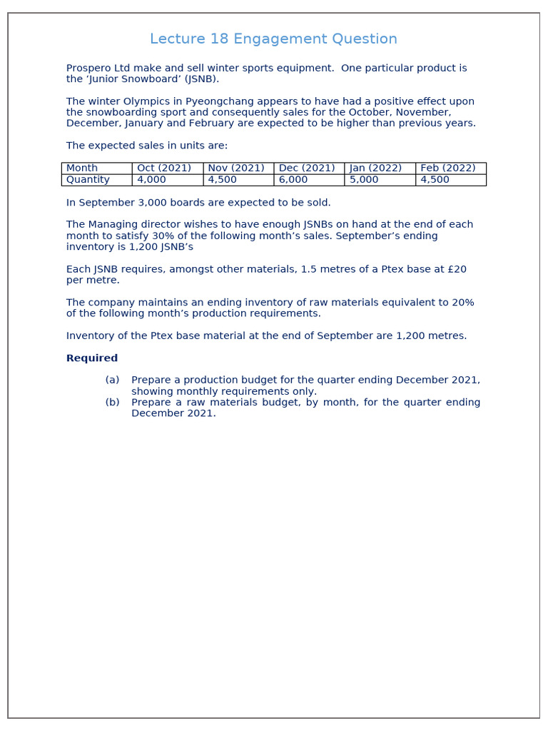 Lecture 18 Engagement Question | PDF