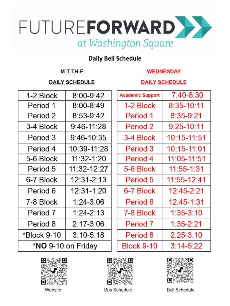 Daily Bell Schedule | PDF
