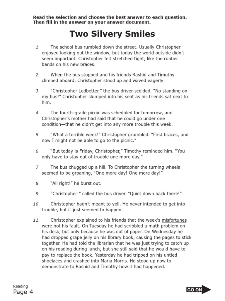 Two Silvery Smiles Passage | PDF