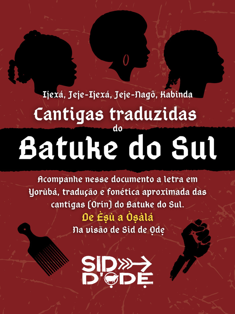 Sid+de+ D +-+Cantigas+Traduzidas+Do+Batuke+Do+Sul | PDF