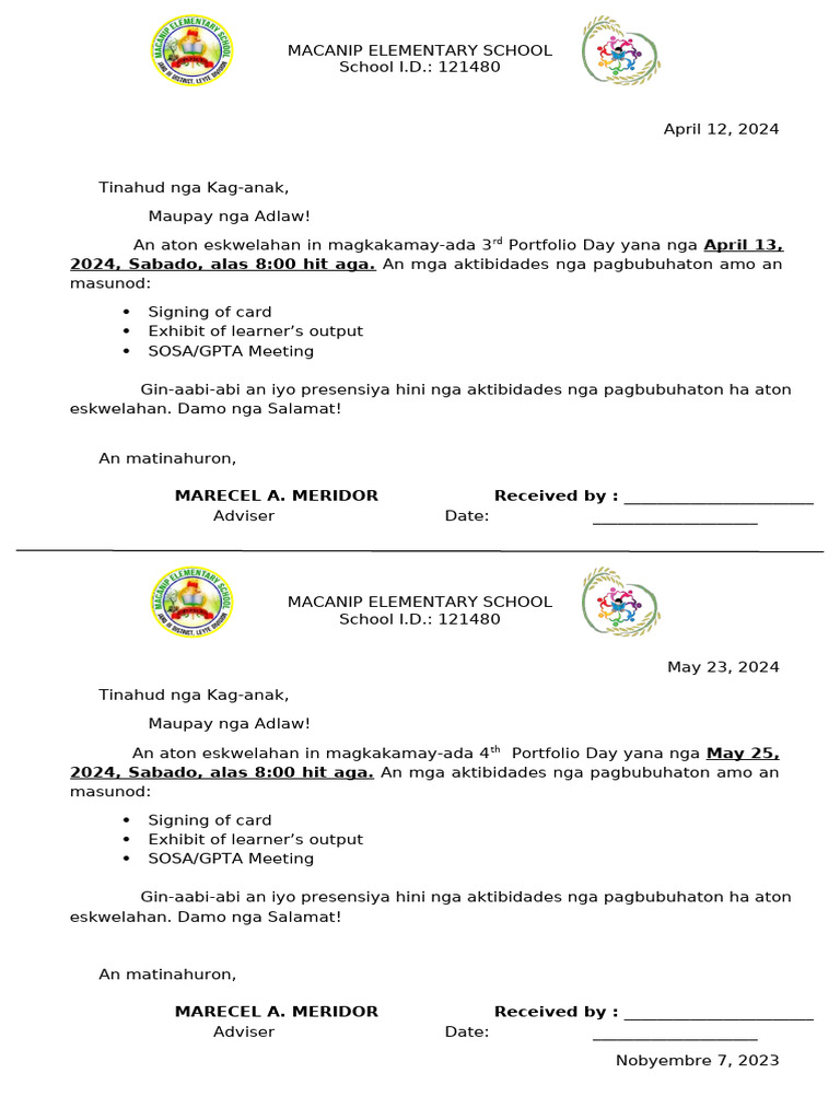 Portfolio Letter | PDF