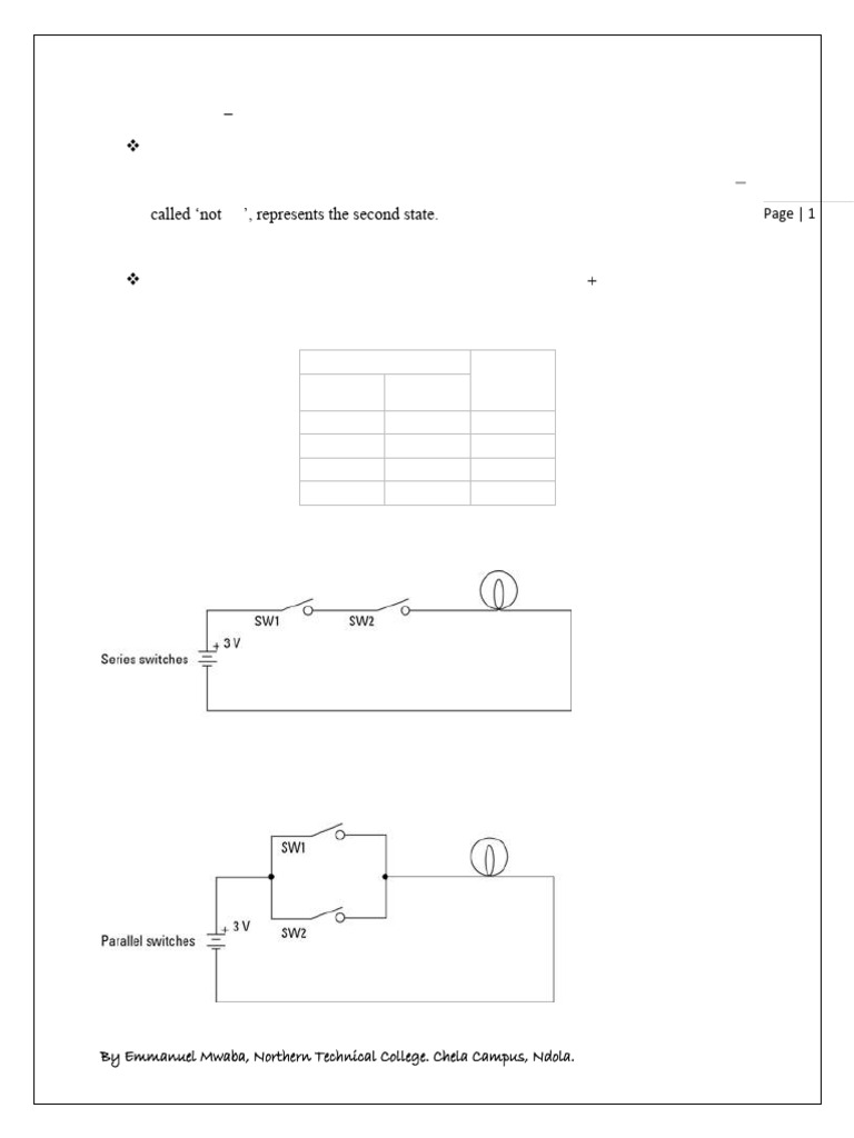 Boolean Algebra - Switching Circuits | PDF | Boolean Algebra | Teaching Mathematics