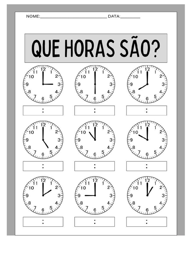 Que Horas São | PDF