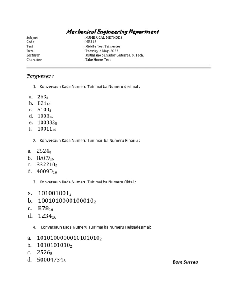 Mid Test NM 2023 | PDF