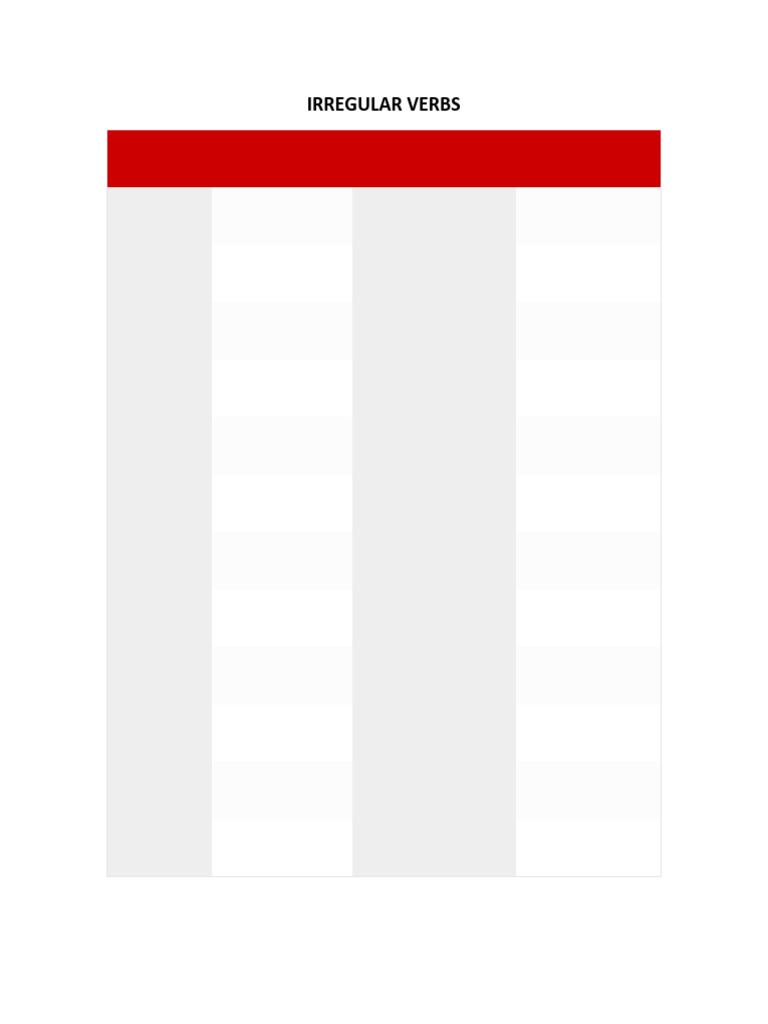Regular An Irregular Verbs Seventh Grade 2023 | PDF | Linguistic ...