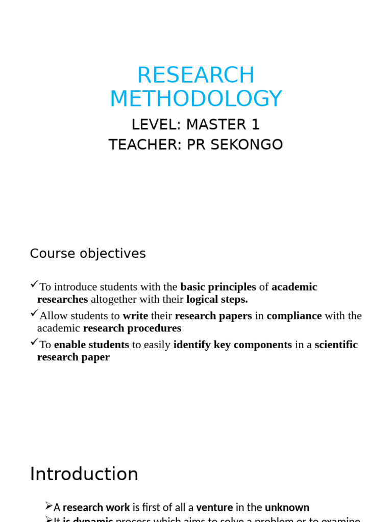 Mastering Research Methodology Basics | PDF | Methodology ...