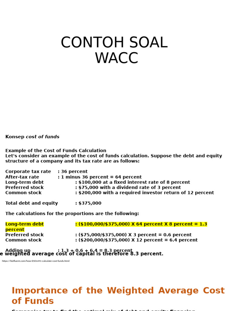 Contoh Soal Wacc | PDF