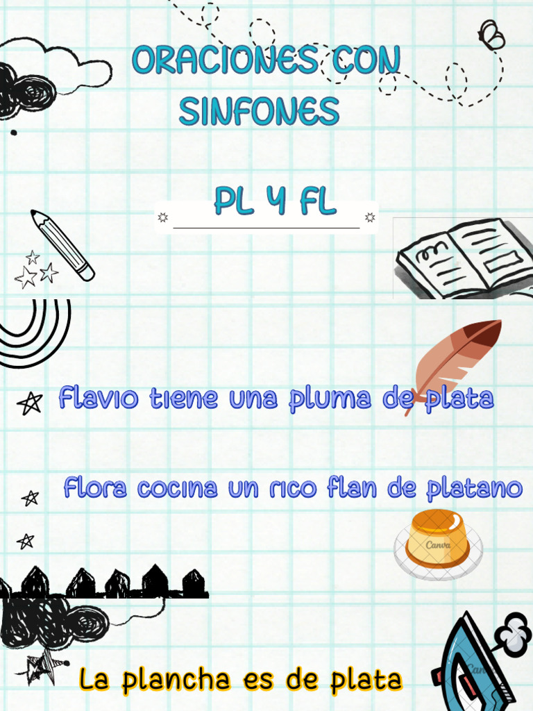 Ejemplos de oraciones con fl y pl | PDF