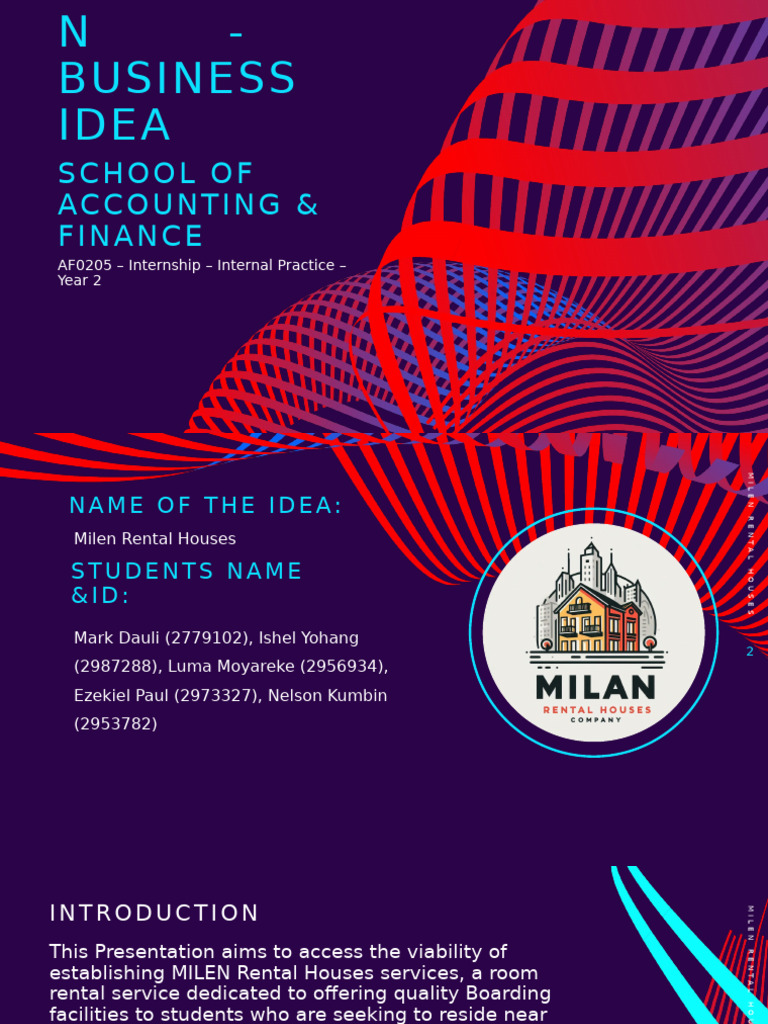 Internship Presentation - MILAN Rental Houses | PDF | Creativity ...
