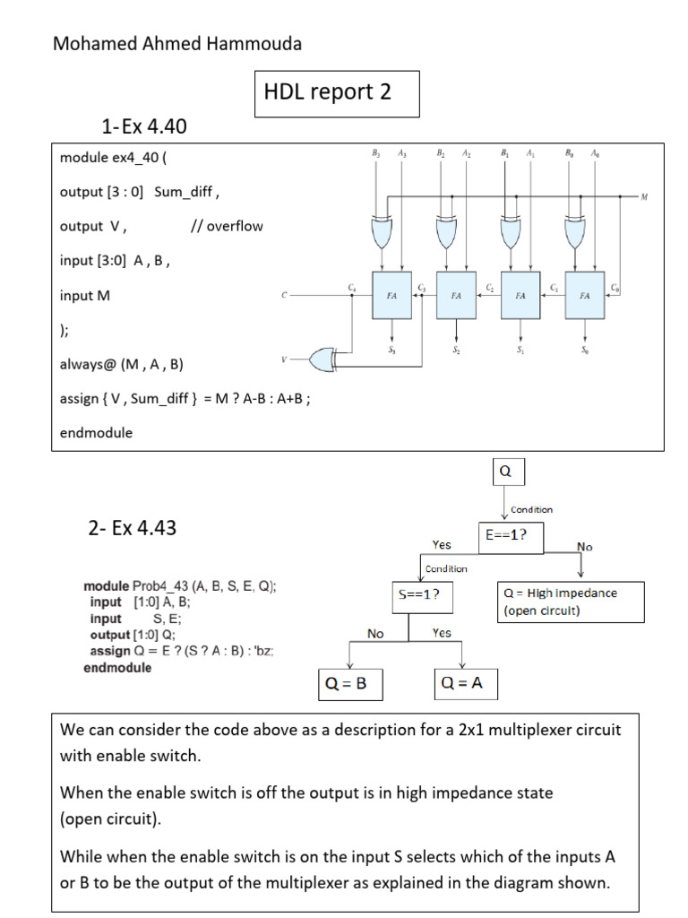 HDL report 2++ | PDF | Binary Coded Decimal | Electrical Circuits
